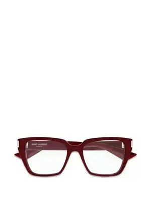 Saint Laurent Geometric-frame Glasses - Red