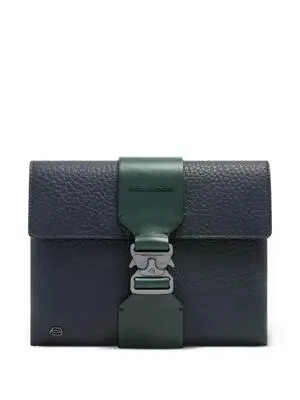PIQUADRO Buckle-fastening Leather Clutch Bag