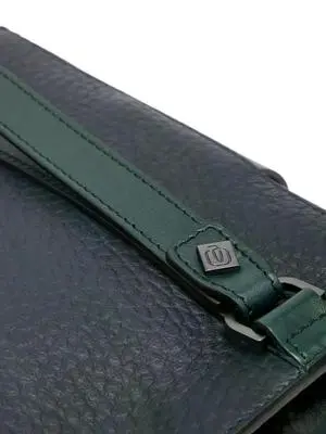 PIQUADRO Buckle-fastening Leather Clutch Bag
