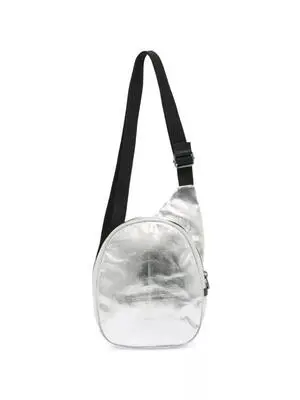 JACK GOMME Kangourou Metallic Crossbody Bag - Silver