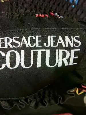 Versace Versailles Print Smocked Mini Dress