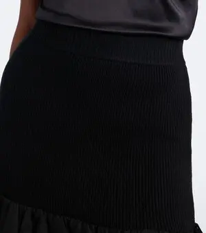 Nina Ricci Ruffled Wool And Cashmere Miniskirt
