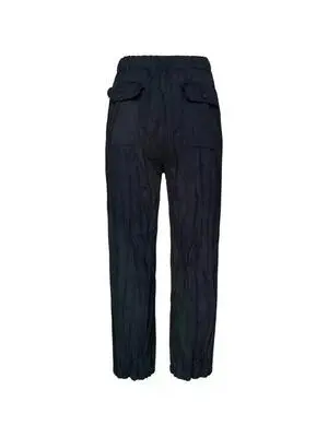 Comme Des Garçons Crinkled-finish Drawstring Trousers