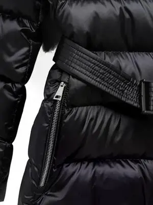 Moncler Cupidones Fur-trim Belted Down Jacket