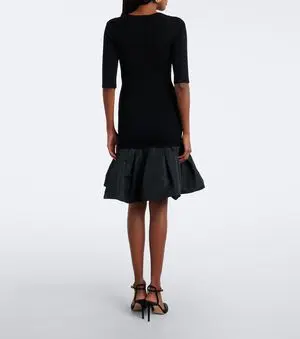 Nina Ricci Wool-blend Peplum Minidress