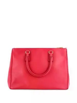 Prada Double Zip Lux Saffiano Leather Large Tote Bag - Pink