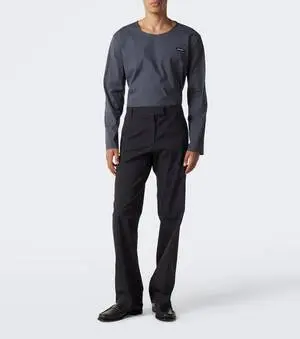 Miu Miu Cotton-blend Poplin T-shirt
