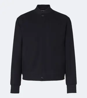 Zegna Cashmere Bomber Jacket - Blue