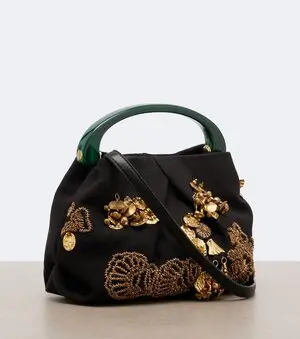 Dries Van Noten Small Embellished Top-handle Bag