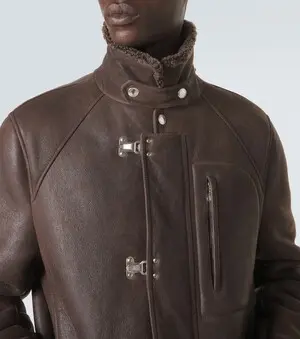 Brunello Cucinelli Shearling-lined Leather Jacket