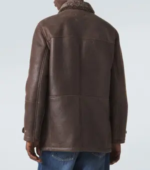 Brunello Cucinelli Shearling-lined Leather Jacket