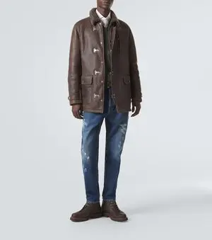 Brunello Cucinelli Shearling-lined Leather Jacket