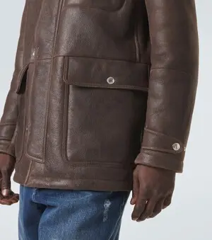 Brunello Cucinelli Shearling-lined Leather Jacket