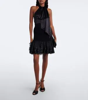 Nina Ricci Silk-blend Satin Top - Black