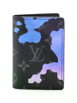 LOUIS VUITTON Pocket Organizer Sunrise Monogram Eclipse Canvas Card Holder