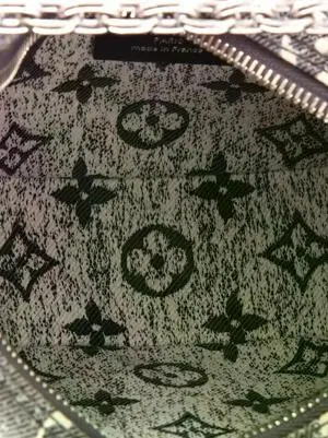 LOUIS VUITTON Loop Handbag Monogram Jacquard Denim Hobo Bag - Black