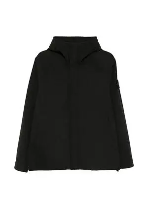 Stone Island Logo-patch Hooded Jacket - Black
