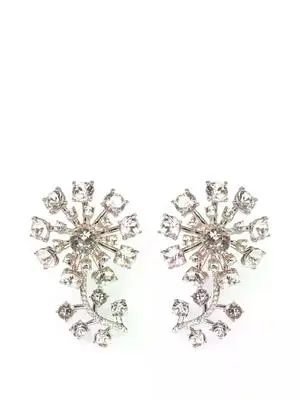 SELF-PORTRAIT Crystal-embellished Floral Earrings