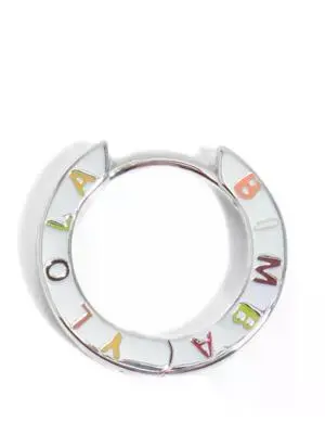 Bimba Y Lola Engraved-logo Hoop Earrings