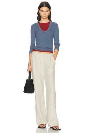 LESET Lauren Mid Sleeve Tee - Rust