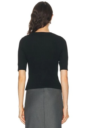 LESET Lauren Mid Sleeve Tee - Black