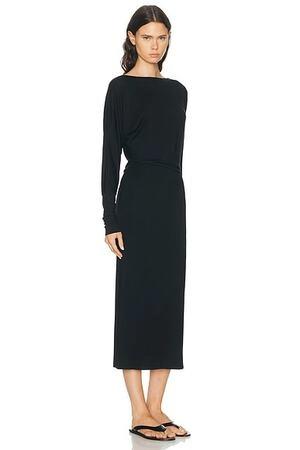 Eterne Long Sleeve Soft Jersey Midi Dress