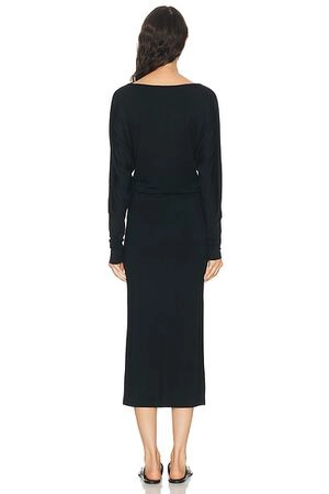 Eterne Long Sleeve Soft Jersey Midi Dress
