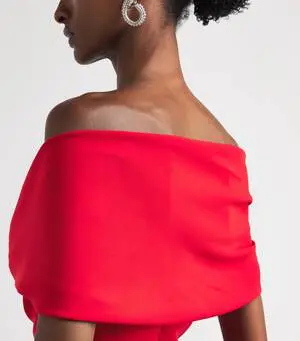 Carolina Herrera Off-the-shoulder Sofia Gown - Red