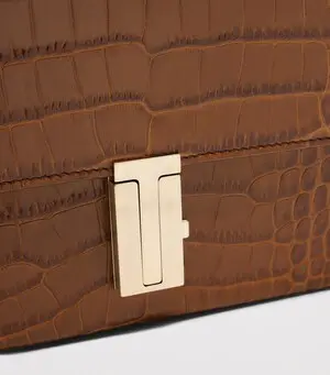 TOM FORD Mini Croc-embossed Leather Mia Shoulder Bag