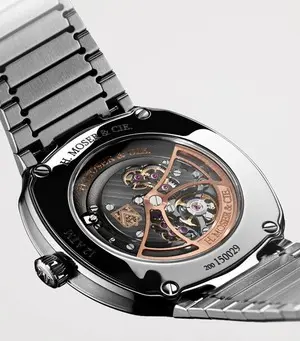 H. MOSER & CIE Stainless Steel Streamliner Two Hands Watch