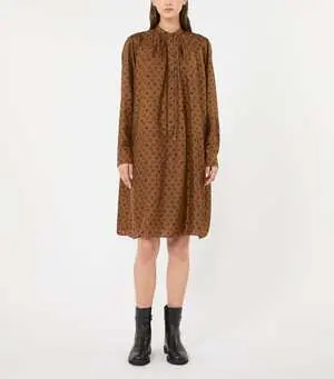 Max Mara Silk Logo-print Shirt Dress