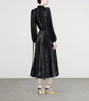 TOM FORD Silk Charmeuse Lurex Midi Dress