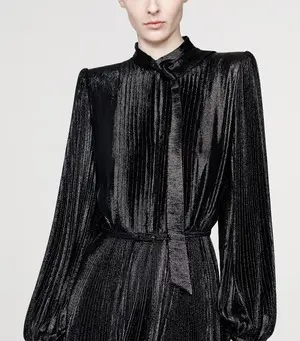 TOM FORD Silk Charmeuse Lurex Midi Dress