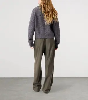 Maje Yak-blend Quarter-zip Sweater