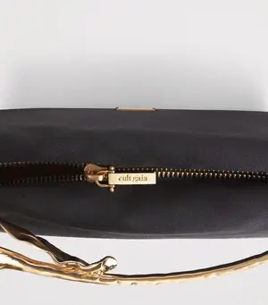 Cult Gaia Mini Silk-satin Calla Top-handle Bag