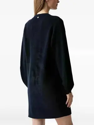 Liu Jo Knit Dress With Jewel Buttons - Blue