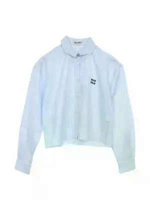 Miu Miu Stripe Cut-off Shirt
