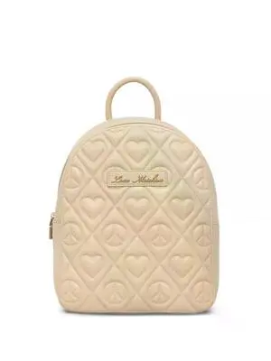 Moschino Heart-quilted Backpack Neutrals