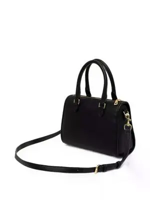 Moschino Logo-plaque Pebbled Tote Bag