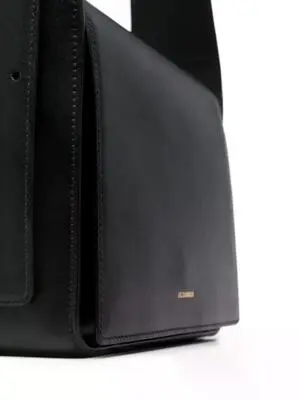 JIL SANDER Logo-stamp Leather Shoulder Bag