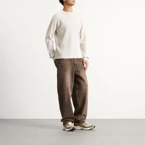 BEAMS Waffle Crew Neck Sweatshirt