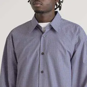 Dries Van Noten Croom Micro Check Cotton Shirt