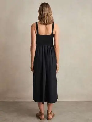 REISS Knitted Skirt Midi Dress