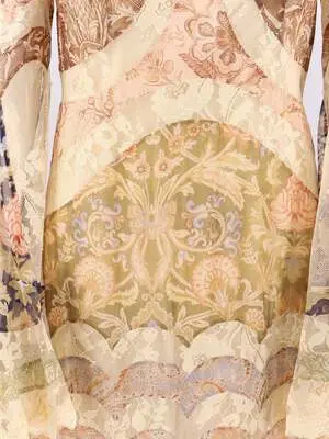 Zimmermann Valiant Panelled Gown Silk Dress