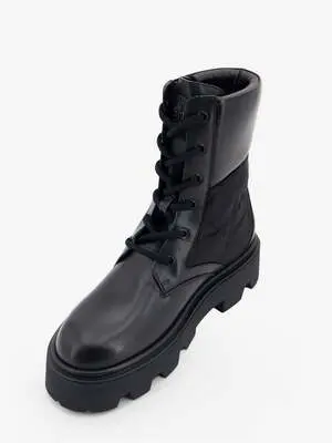 Moncler Aurea Leather And Nylon Boots