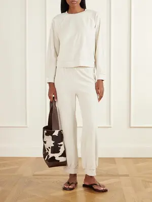 Suzie Kondi Tilos Cotton-blend Velvet Sweatshirt