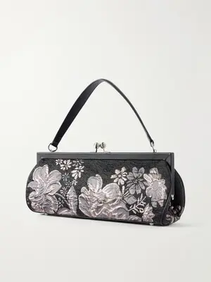 Anna Sui Arcadia Floral-brocade Clutch
