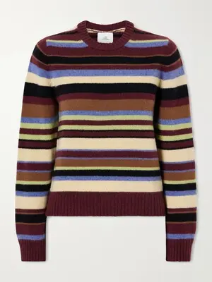 THE ELDER STATESMAN Elena Striped Cashmere Sweater