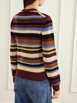 THE ELDER STATESMAN Elena Striped Cashmere Sweater