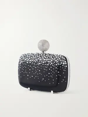 ROGER VIVIER Marlene Embellished Satin Clutch